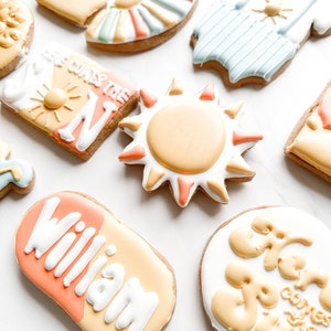 Here Comes the Sun Cookies: Baby Shower Favors, Strawberry Lemonade - Etsy