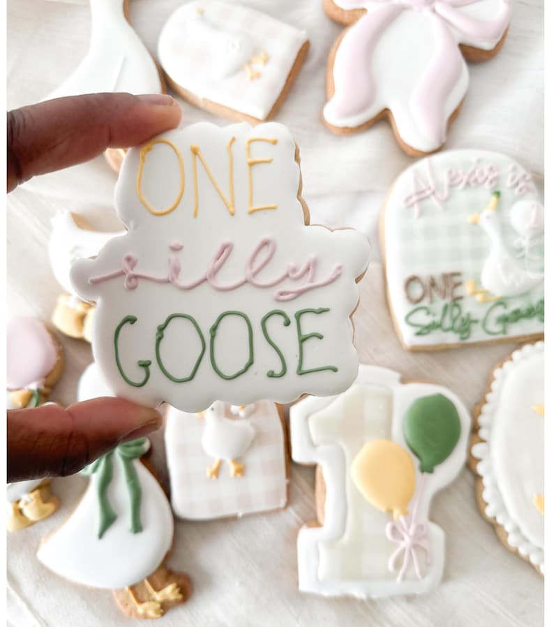 Silly Goose Cookie or Cake Topper: Whimsical Birthday Treat - Etsy