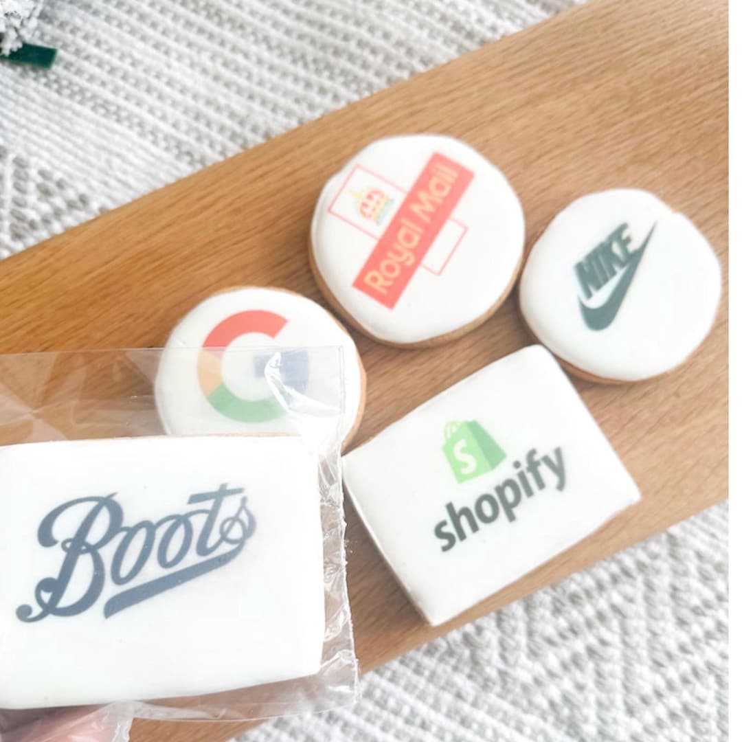 Corporate Logo Cookies, Party Favour,printed Logo Cookies, Personalised ...