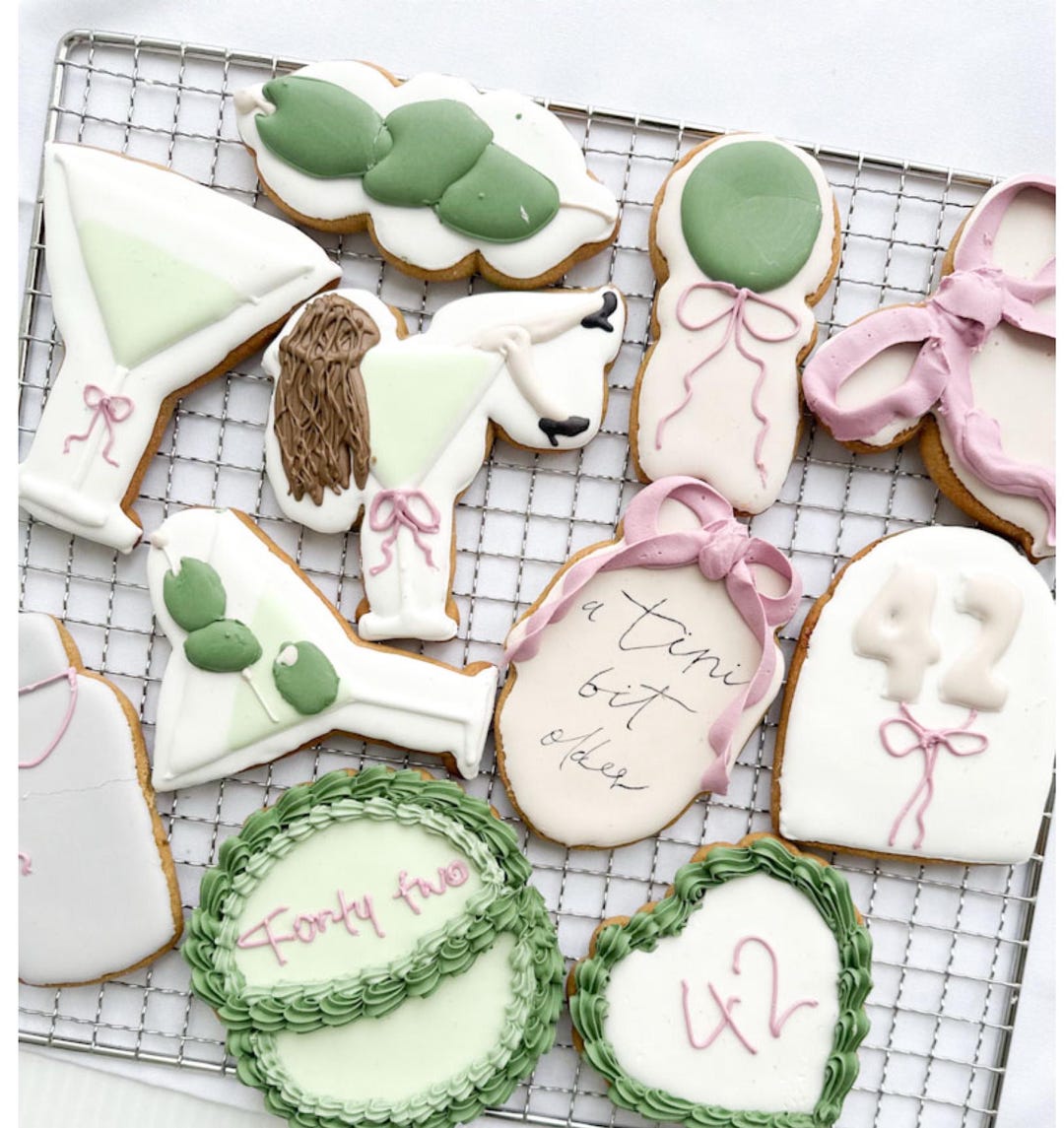 Martini Birthday Cookies: Brown Sugar Vanilla Bean Bridal Shower Favors ...