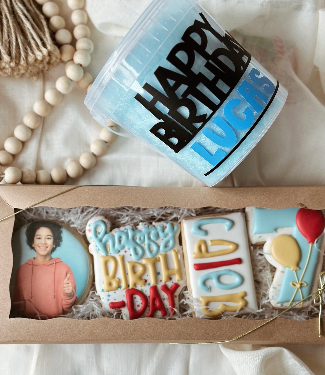 Happy Birthday Gift/ Birthday Cookies/ Photo Cookie/ Polaroid Cookie ...