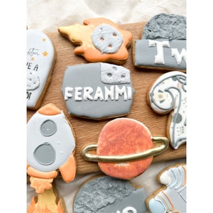 Space Cookie/two the Moon and Back Cookie / Astronaut Cookie/ Houston ...