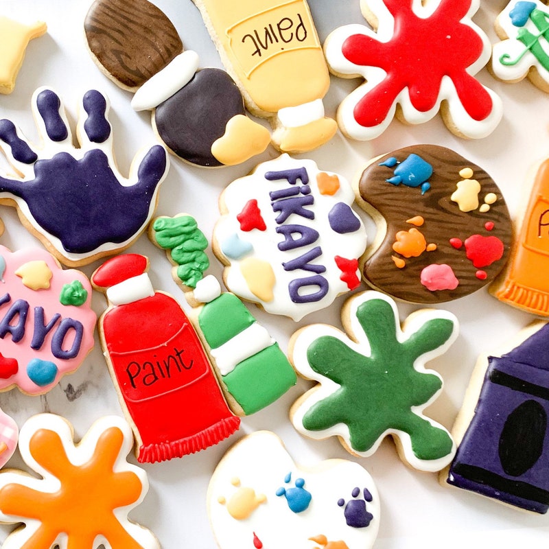 Paint Palette Cookie - Etsy