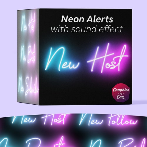 Animated Neon Twitch Alerts in Blue and Purple Follower - Etsy