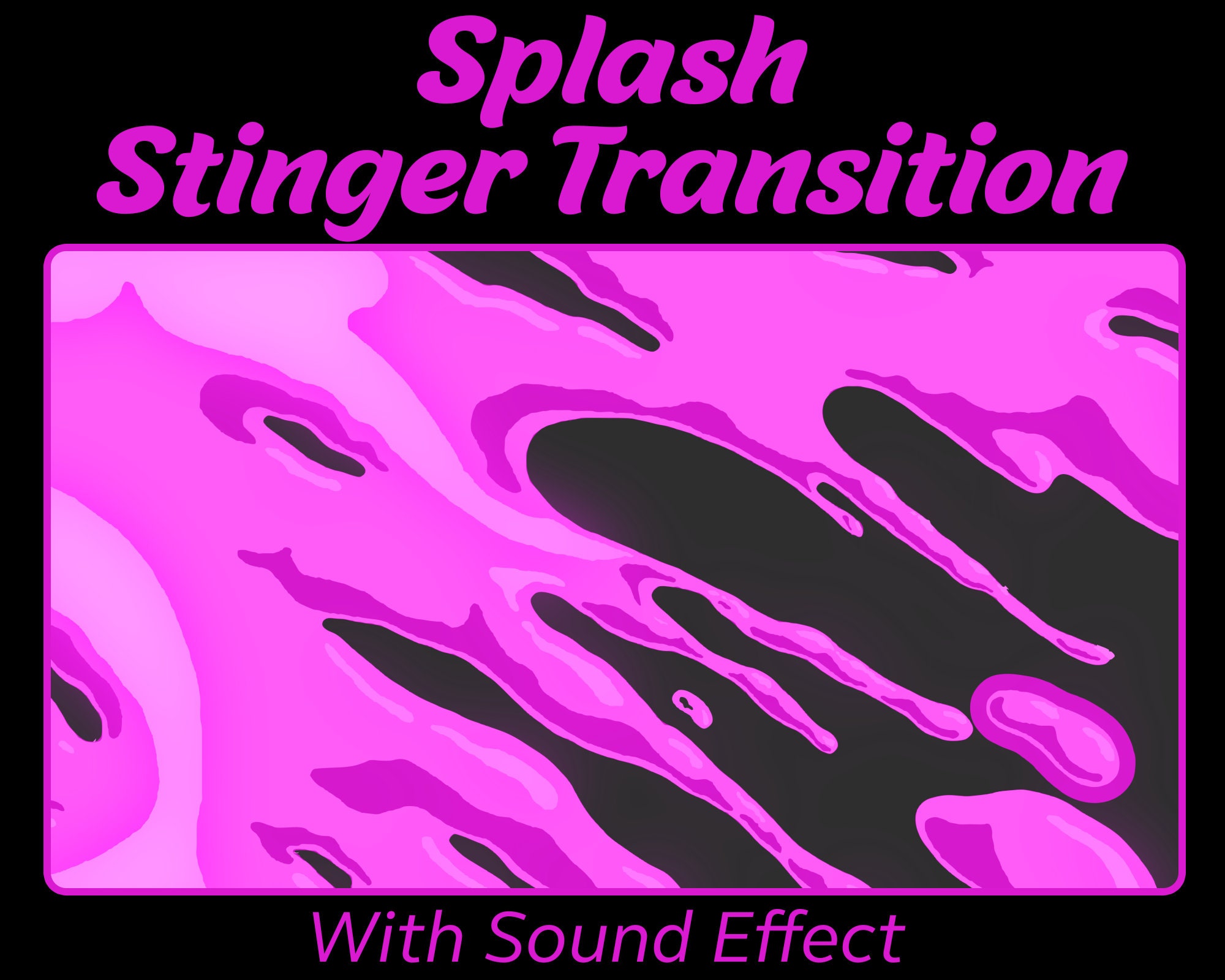 Animated Splash Transition Pink Splash Twitch Streamer - Etsy