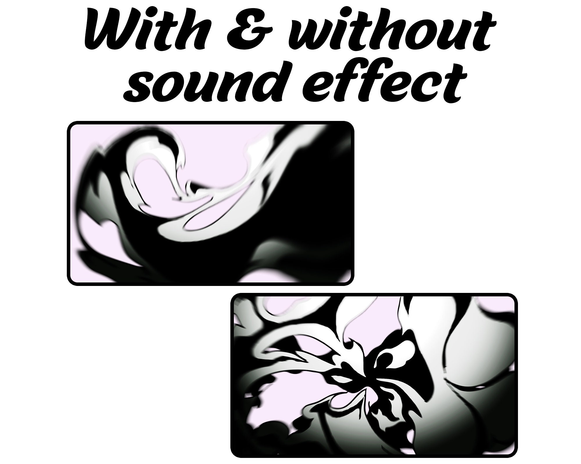 Transición de Stinger en blanco y negro / Fuego animado Twitch streamer ...