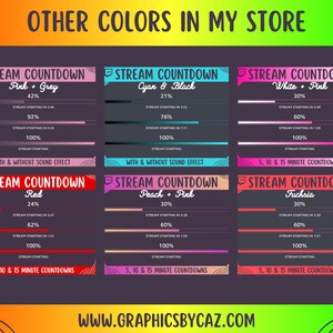 Stream Countdown Timer | Red Yellow Green Gradient Twitch Streamer ...