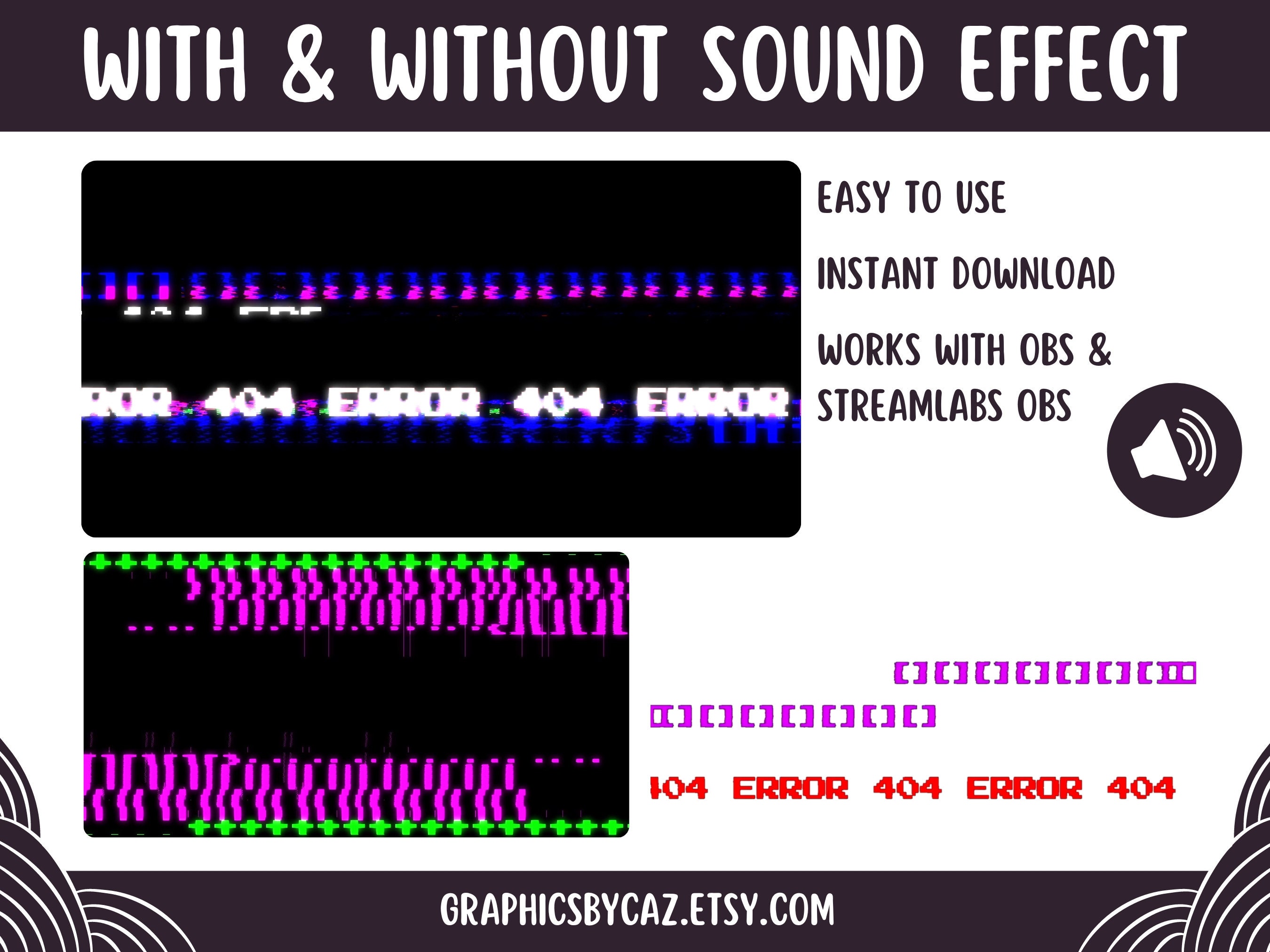 Spooky Glitch Stinger Transition Creepy Error Twitch - Etsy