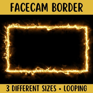 Electric Overlay Animated Webcam Border | Lightning Animated Facecam ...