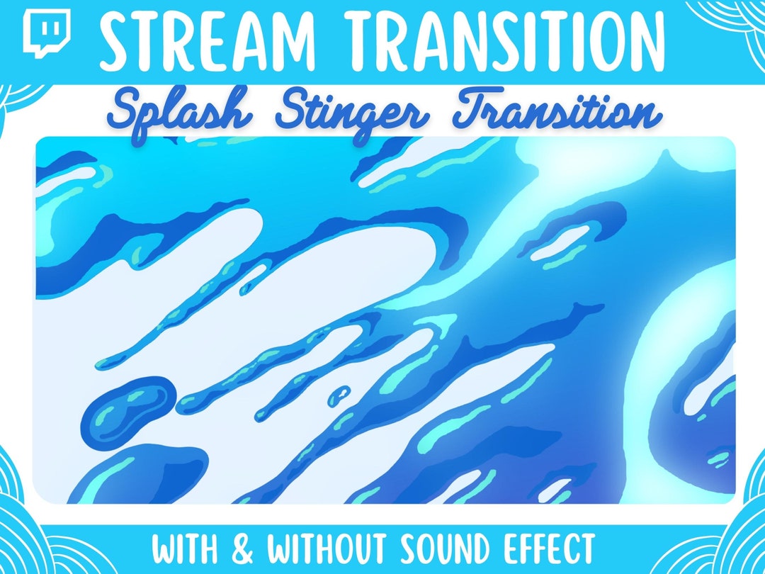 Animated Splash Transition | Water & Ocean Twitch Streamer Stinger for ...