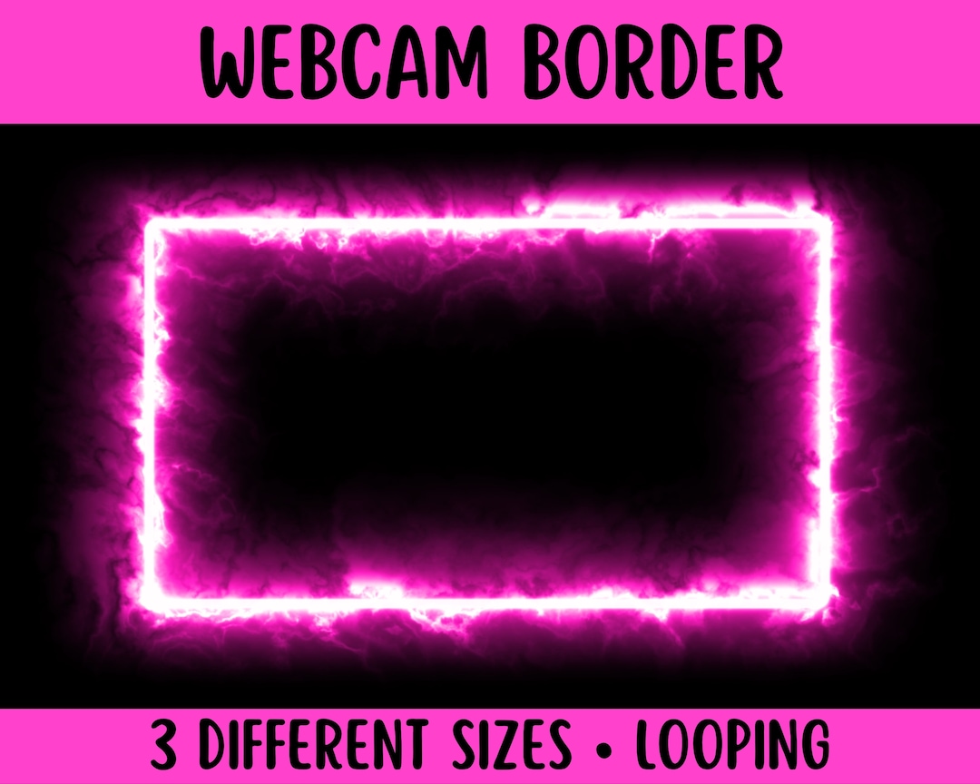 Pink Overlay Border | Animated Facecam Frames for Twitch and SLOBS ...