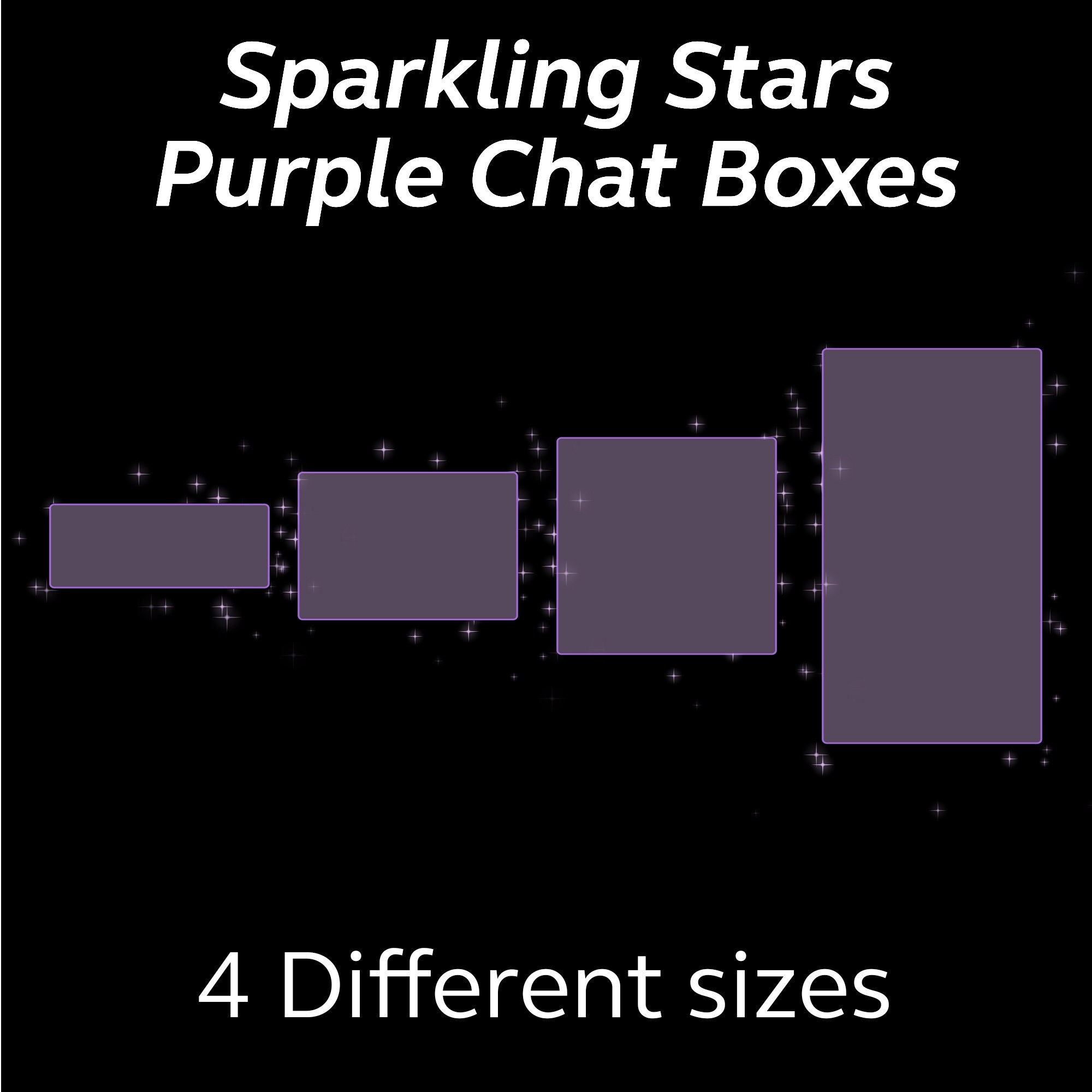 Sparkling Starry Purple Chat Boxes Animated Fantasy Chat - Etsy