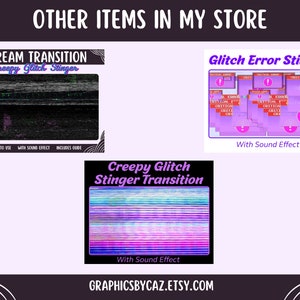 Creepy Glitch Stinger Transition: Horror Stream Overlay (webm) (PDF ...