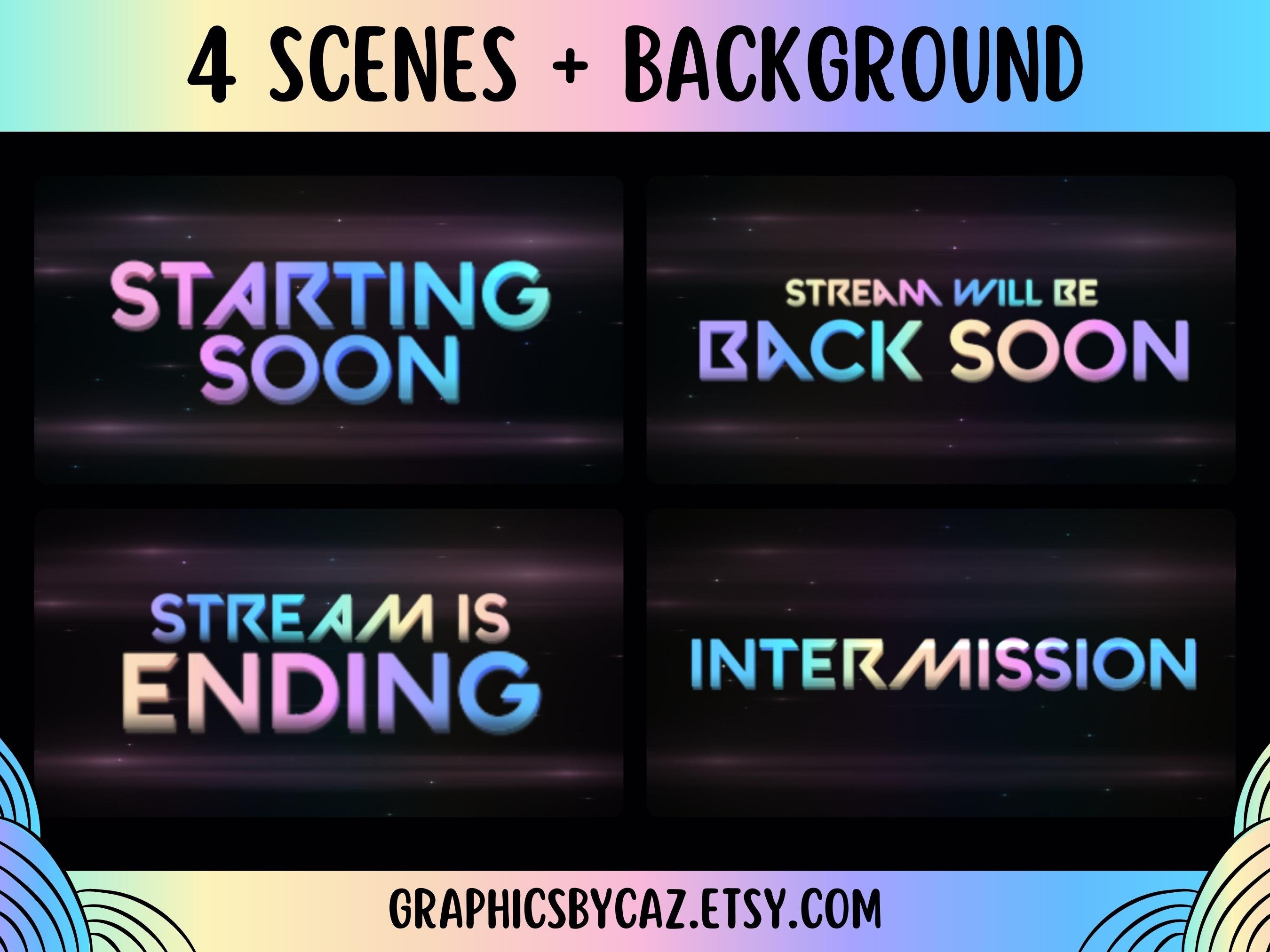 Fully Animated Twitch Pack Rainbow Stream Overlay Package - Etsy