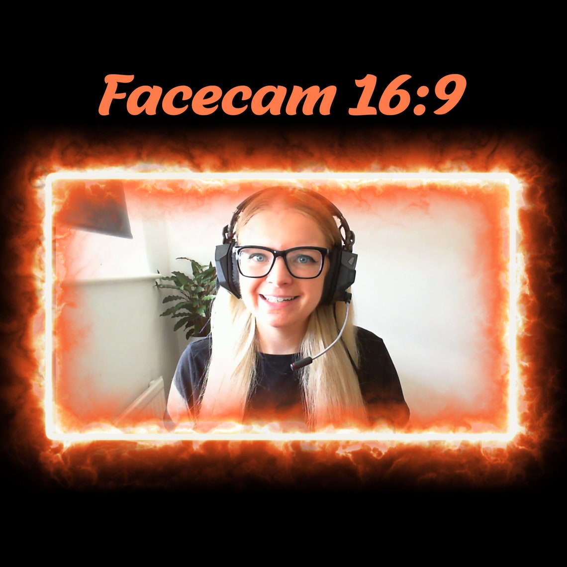 Sunwave Fire Overlay Border | Flames Heat & Fire Facecam Borders for ...