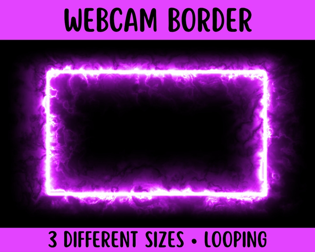 Purple Overlay Border | Animated Facecam Frames for Twitch and SLOBS ...