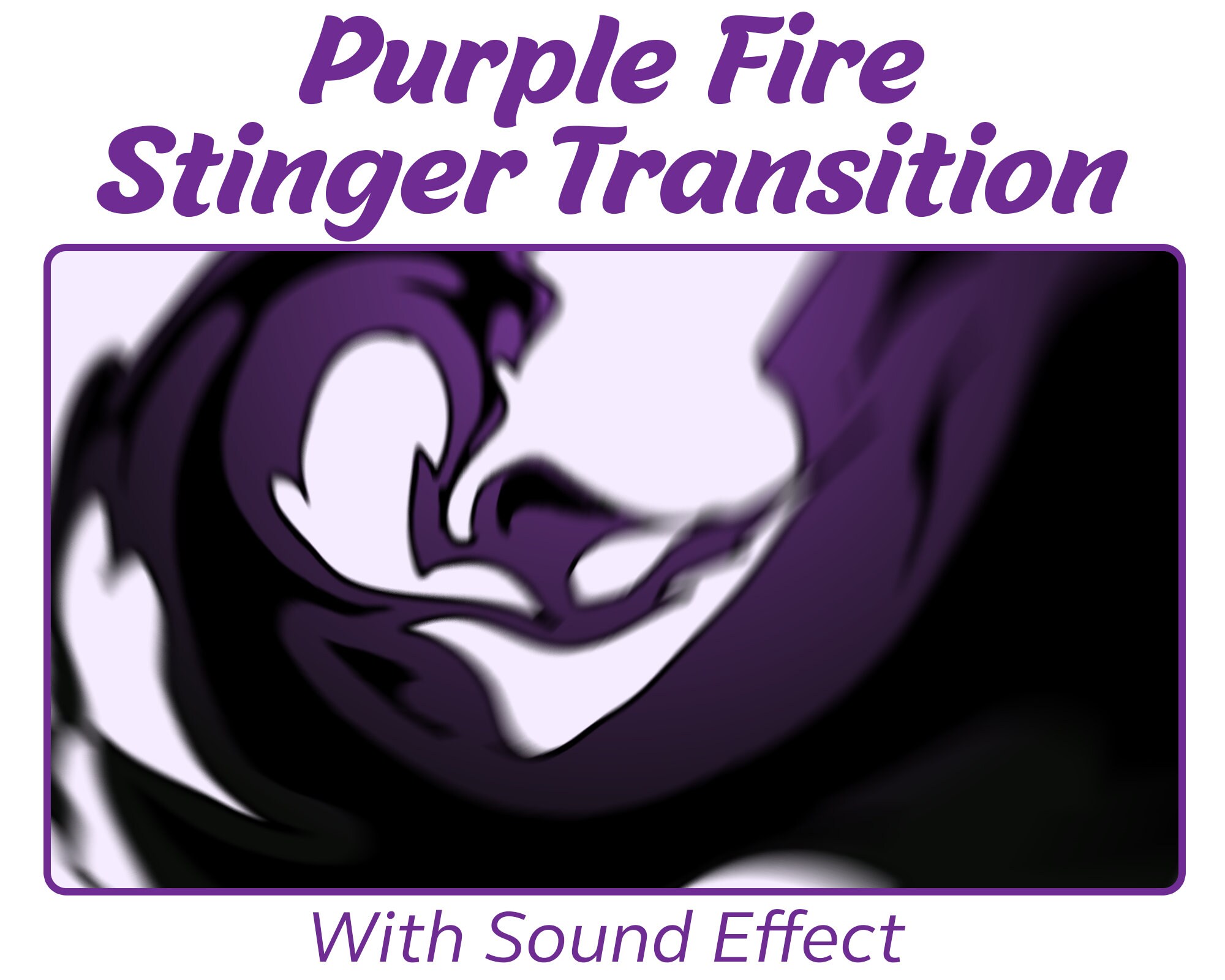 Purple & Black Fire Stinger Transition Animated Twitch - Etsy Canada