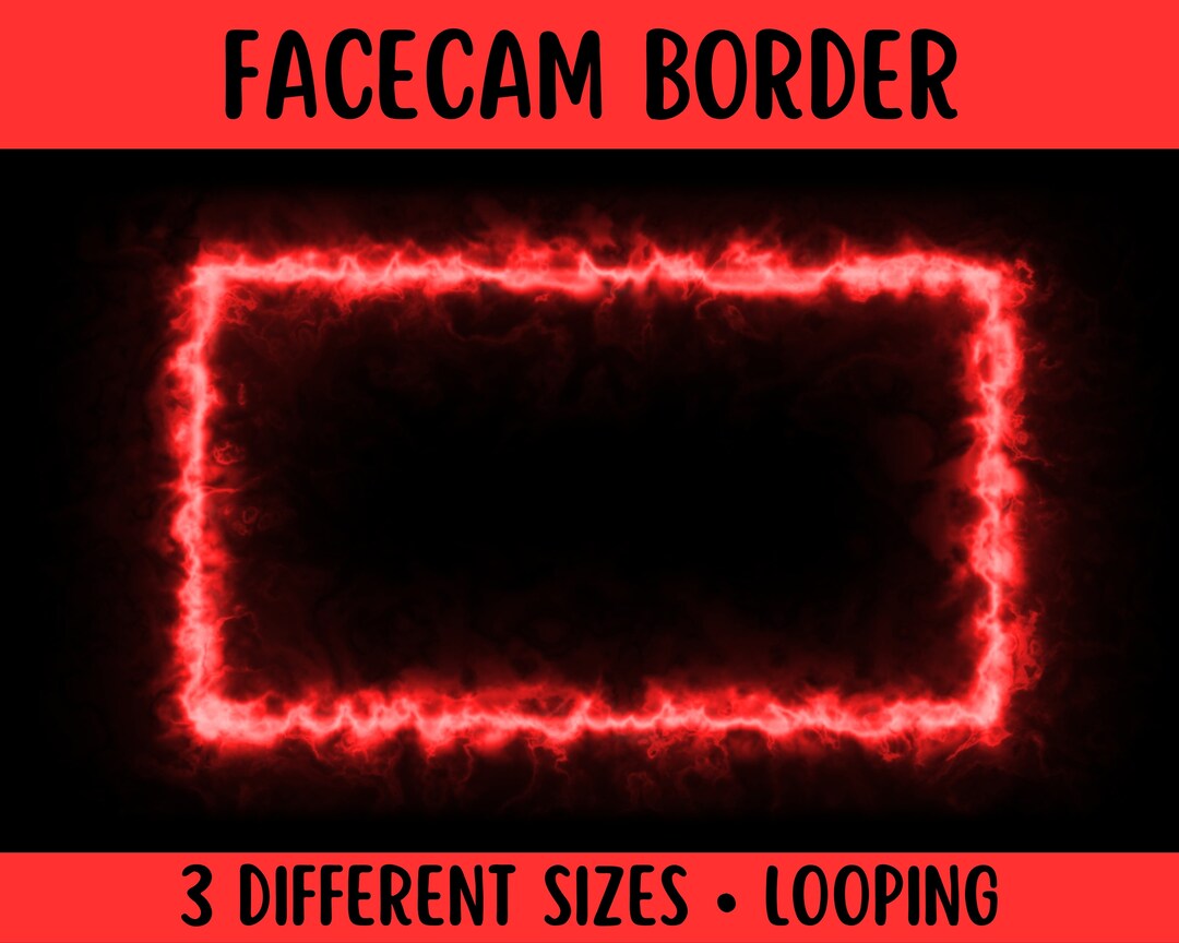 Red Flames Overlay Border | Fire Facecam Frames for Twitch and SLOBS ...