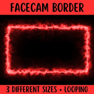 Red Flames Overlay Border | Fire Facecam Frames for Twitch and SLOBS ...