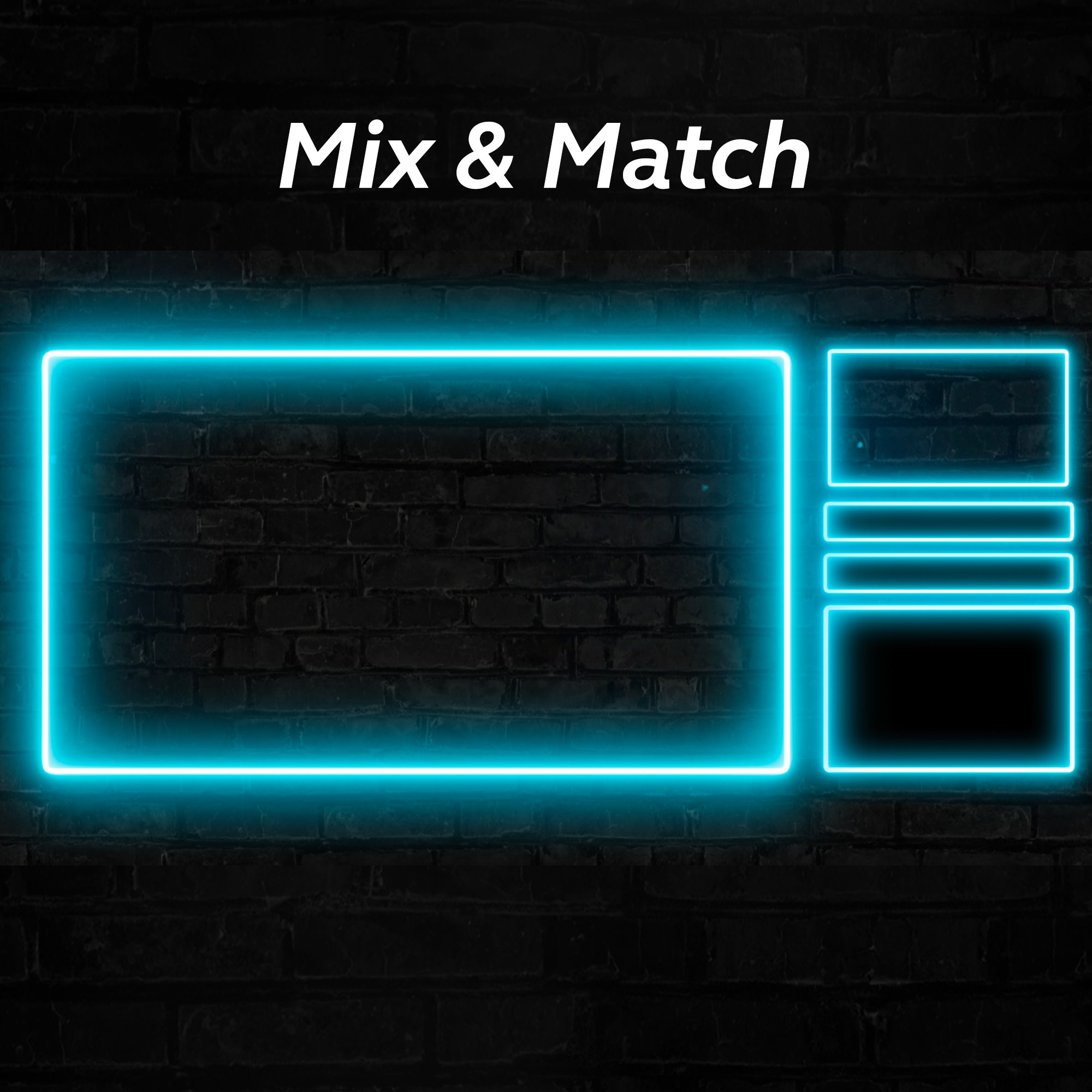 Neon Blue Animated Twitch Stream Overlay Package | Vtuber OBS - Etsy