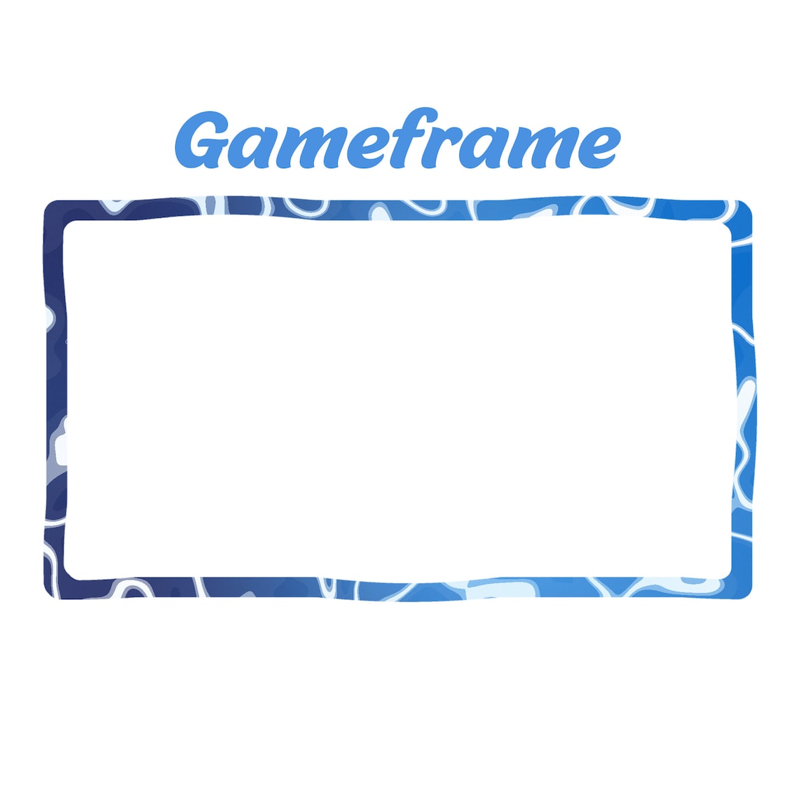 Ocean Waves Webcam Overlay Borders - Facecam, Gameframe & Stream Label ...