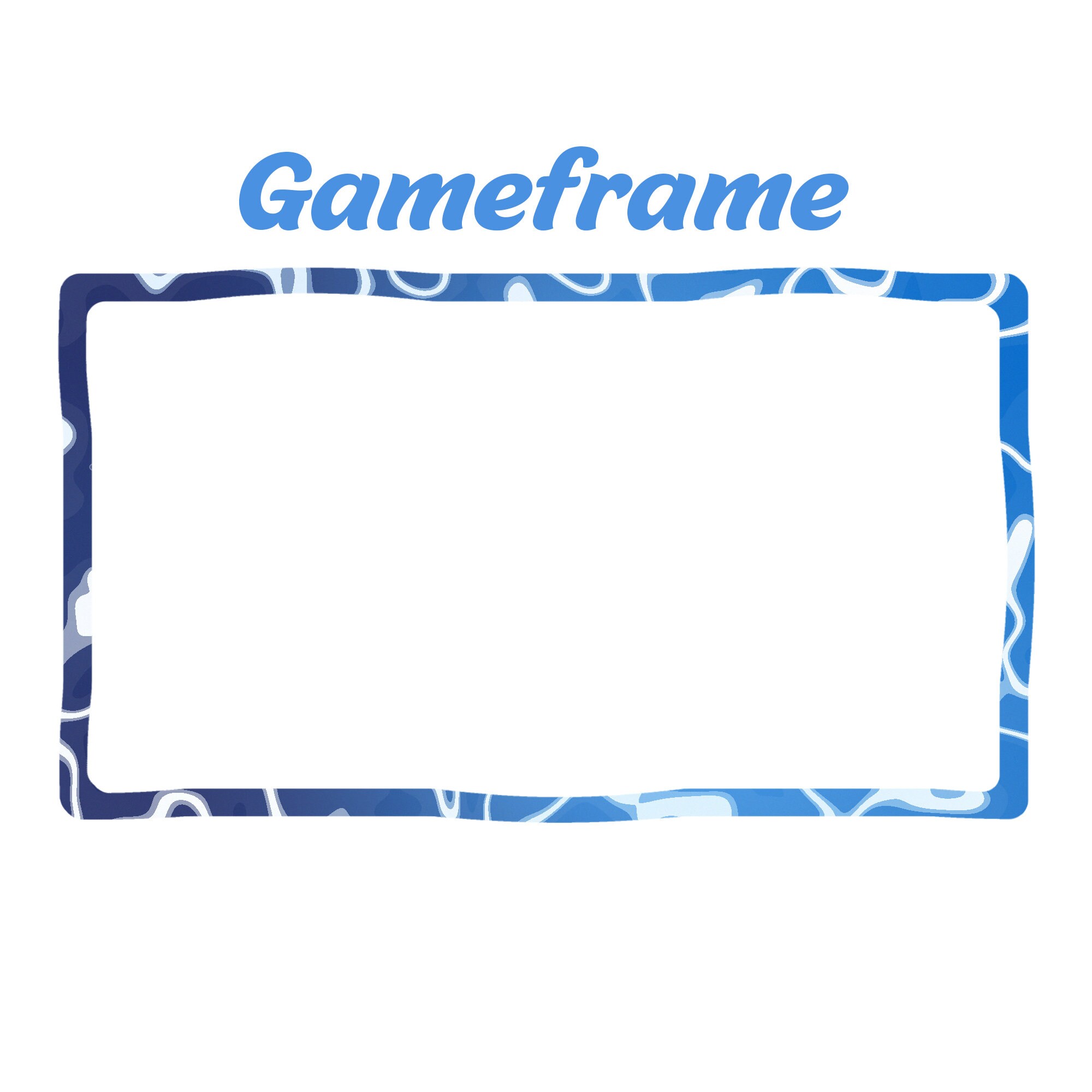 Ocean Waves Webcam Overlay Borders - Facecam, Gameframe & Stream Label ...