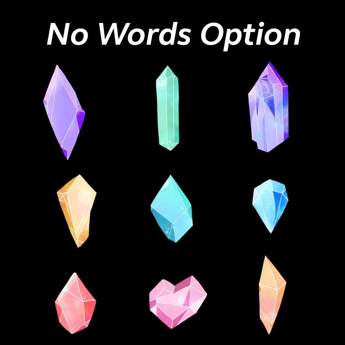 Animated Hand-drawn Crystal Alerts Pastel Witchy Shiny Gem - Etsy