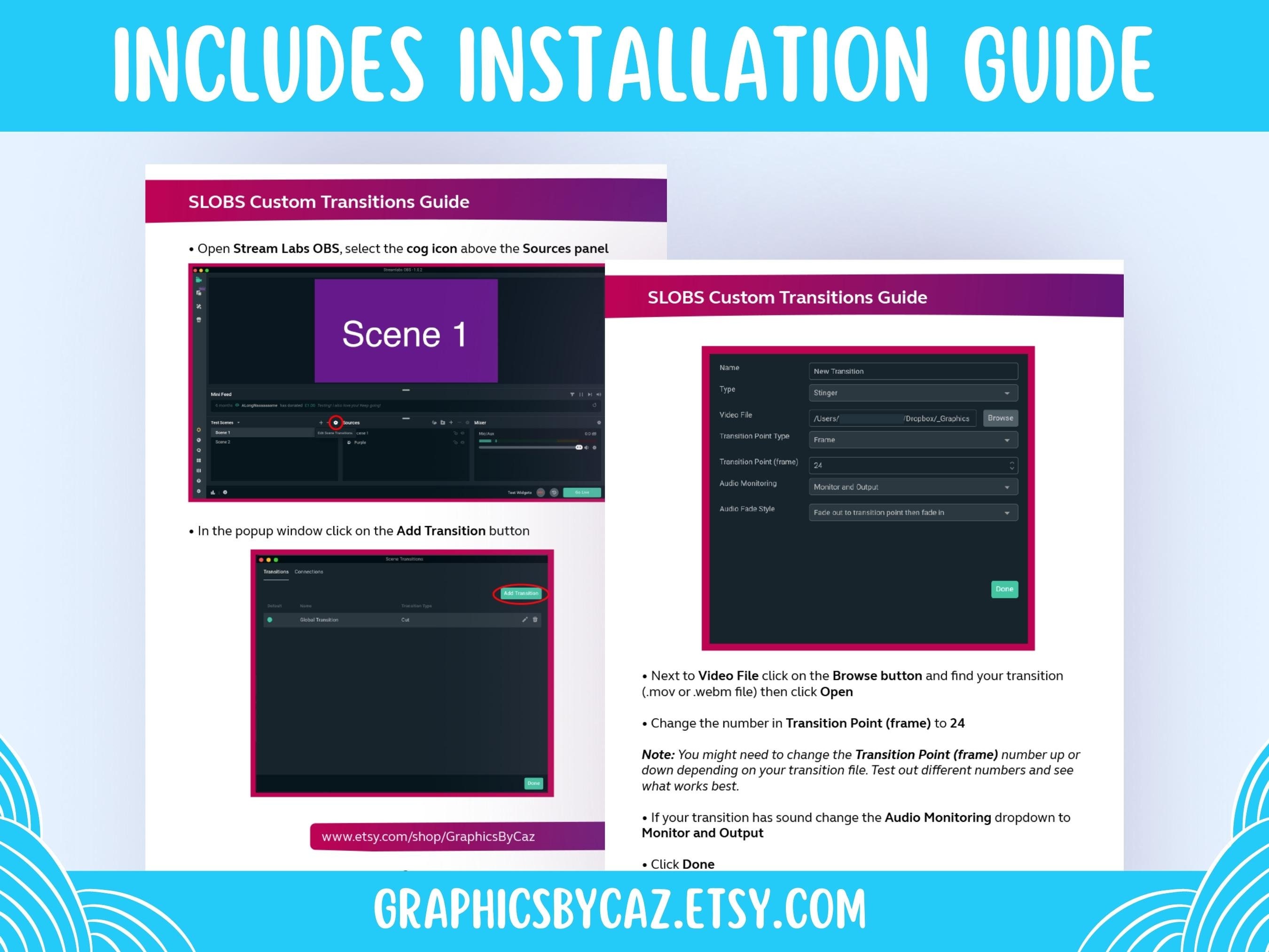 Animated Splash Transition Water & Ocean Twitch Streamer - Etsy