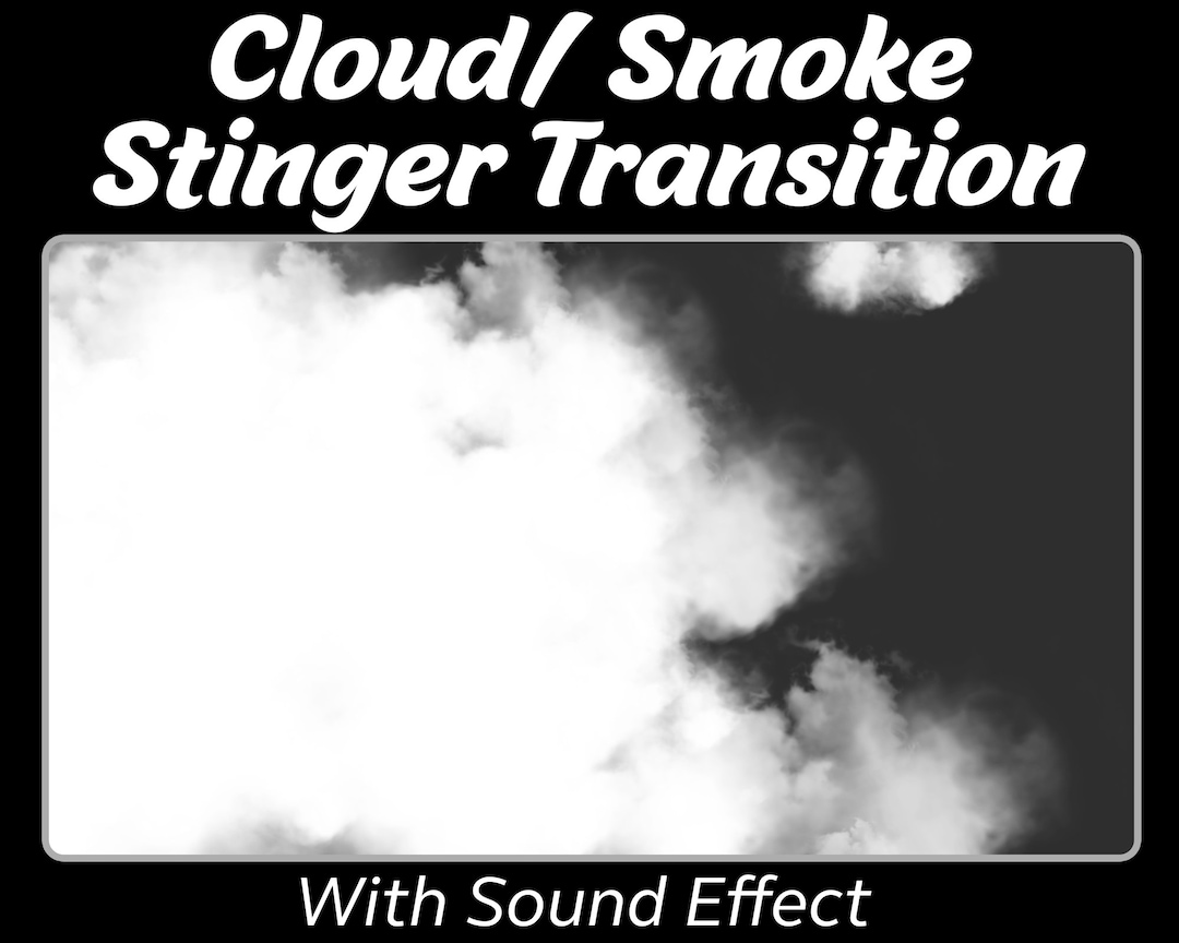 Cloud Twitch Stinger Transition | White Smoke Streamer Scene Changer ...