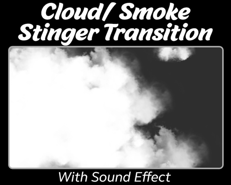 Cloud Twitch Stinger Transition White Smoke Streamer Scene - Etsy