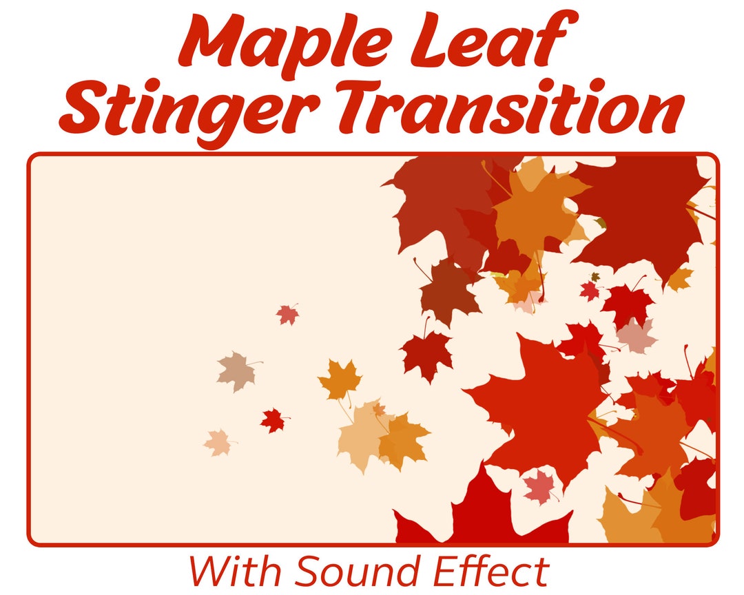 Leaves Stinger Transition | Autumnal Fall Maple Streamer Scene Changer ...