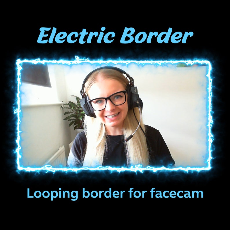 Electric Animated Webcam Border: Looping Facecam Overlay - Etsy