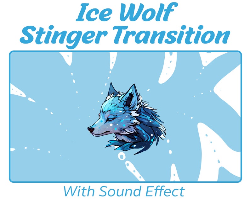 Ice Wolf Stinger Transition Animated Twitch Streamer Stinger - Etsy