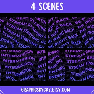 Purple Animated Twitch Screens | Looping Stream Scenes (digital ...