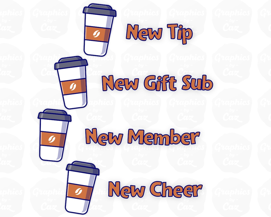 Coffee Alerts Animated Twitch Streamer Alerts for OBS - Etsy