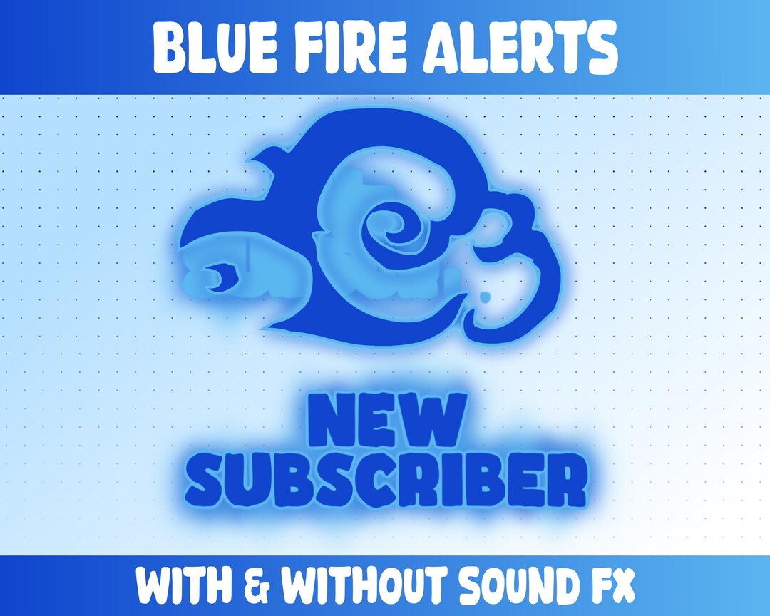 ANIMATED Twitch Alerts With Sound Effect | Blue Fire Twitch Streamer ...