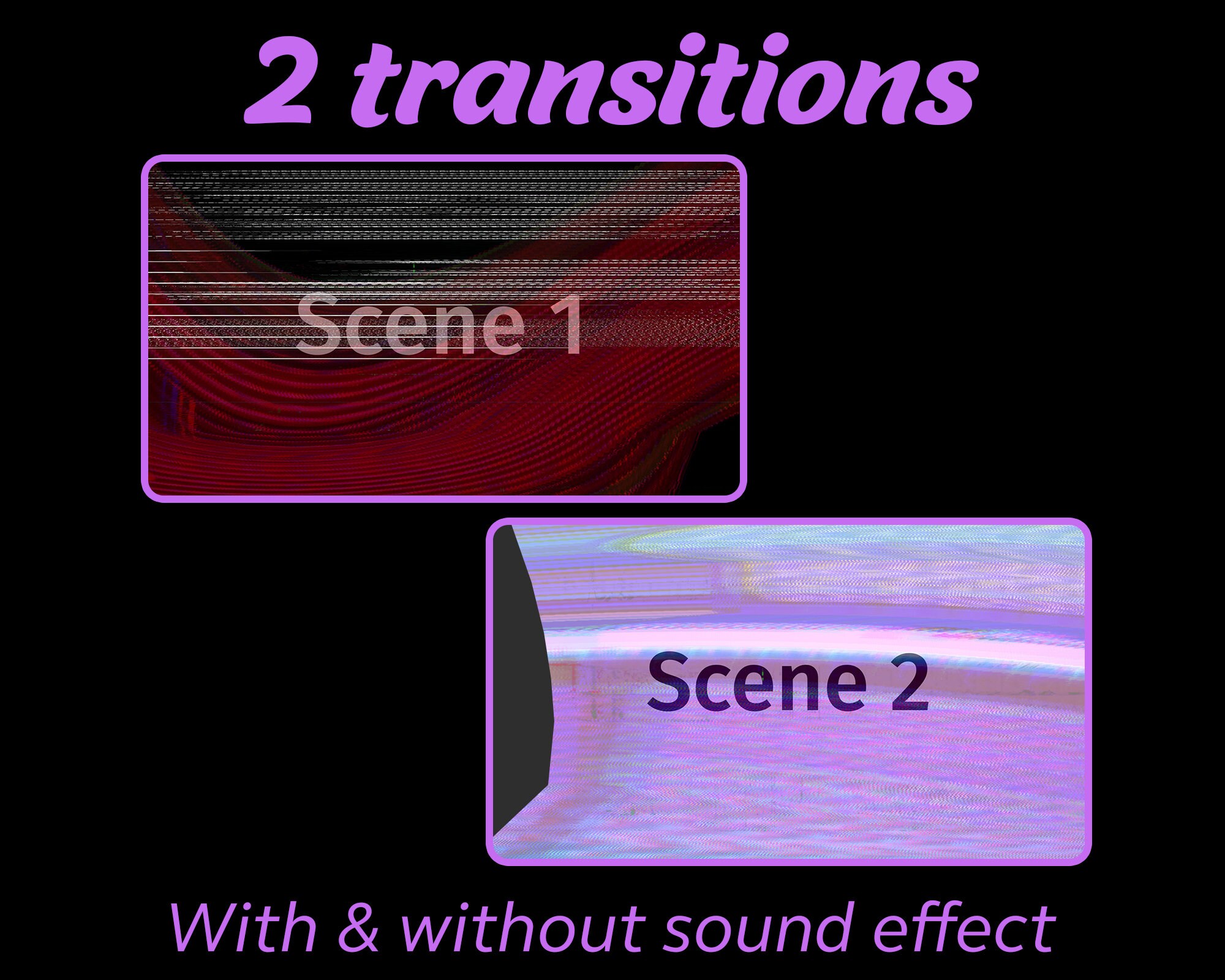 Creepy Glitch Stinger Transition Spooky RGB Twitch Streamer - Etsy