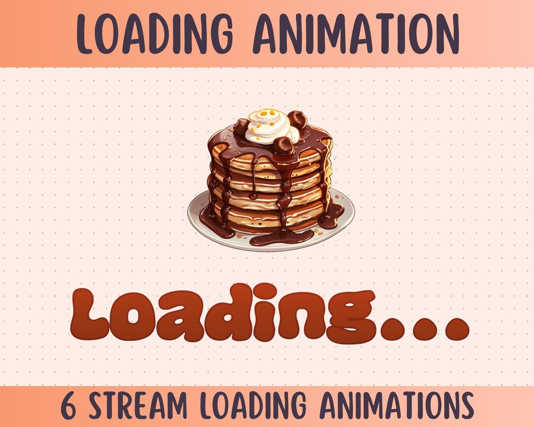 Loading Animation | Pancake Twitch Streamer Loading Loop Animation - Etsy