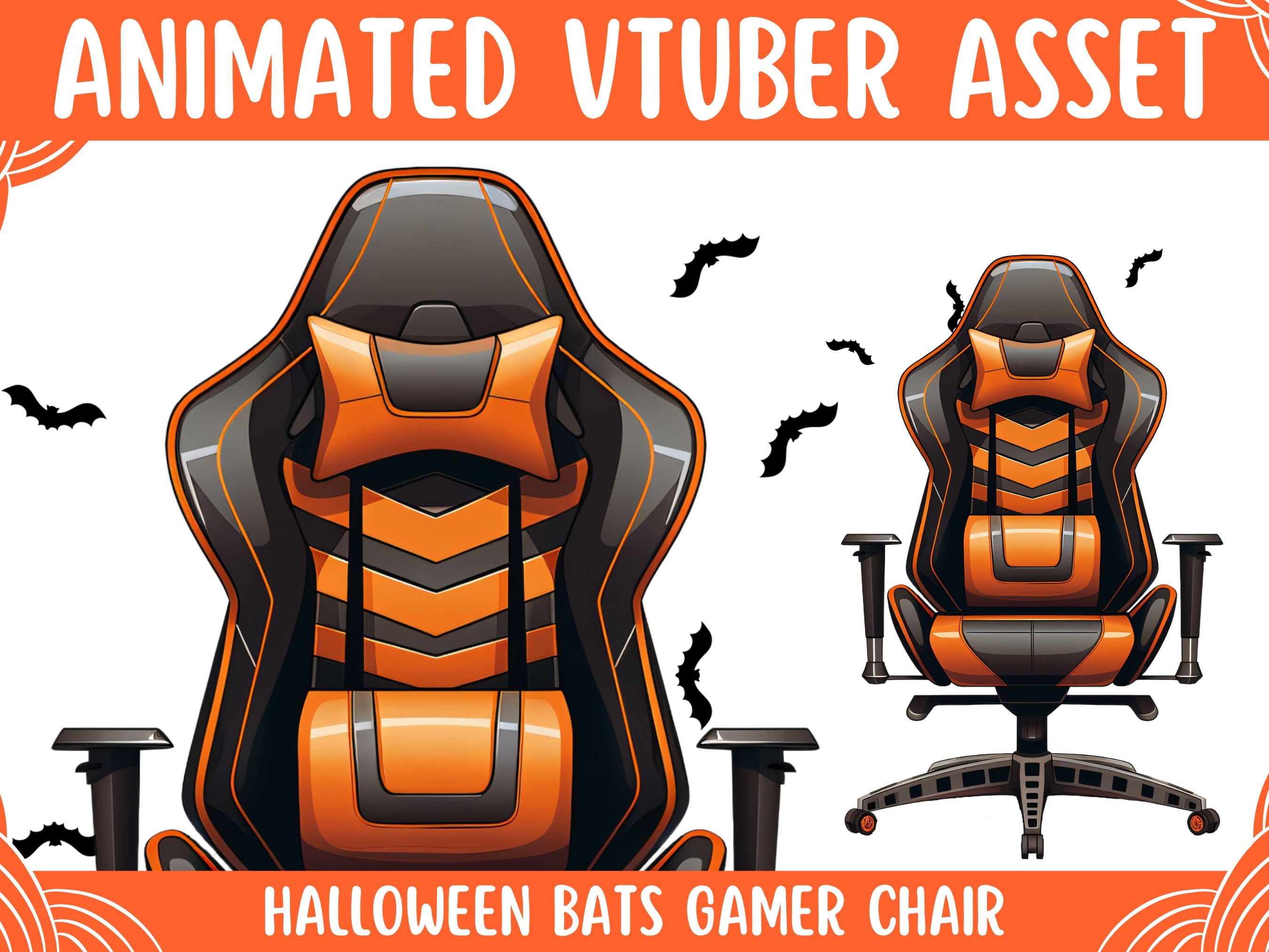 Animated Halloween Gaming Chair Vtuber Asset Gamer Stream - Etsy