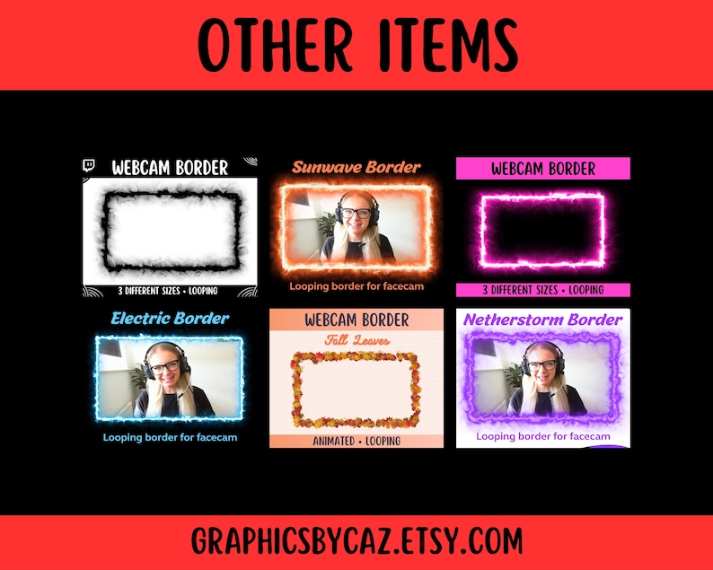 Red Flames Overlay Border Fire Facecam Frames for Twitch and SLOBS ...