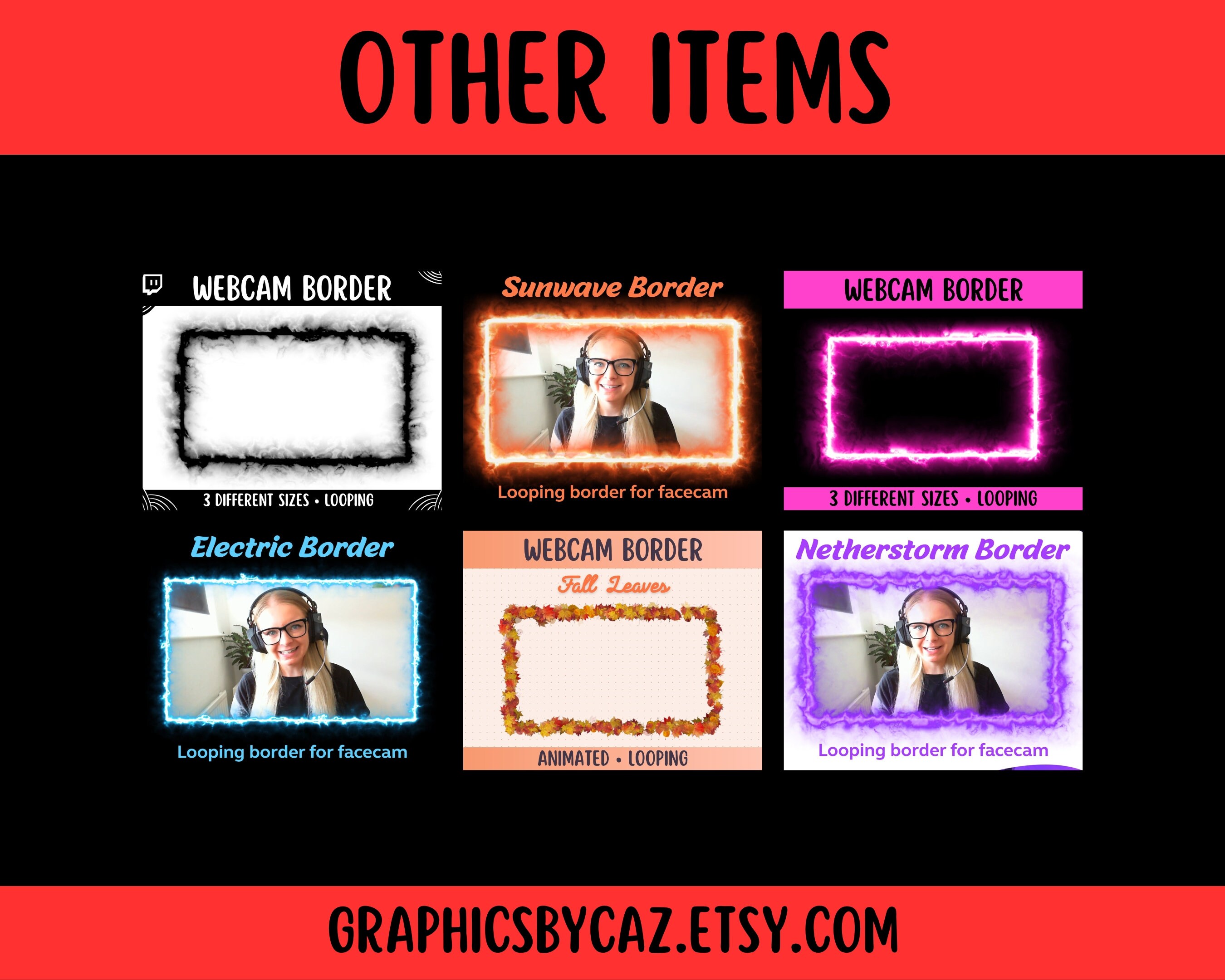 Red Flames Overlay Border | Fire Facecam Frames for Twitch and SLOBS ...