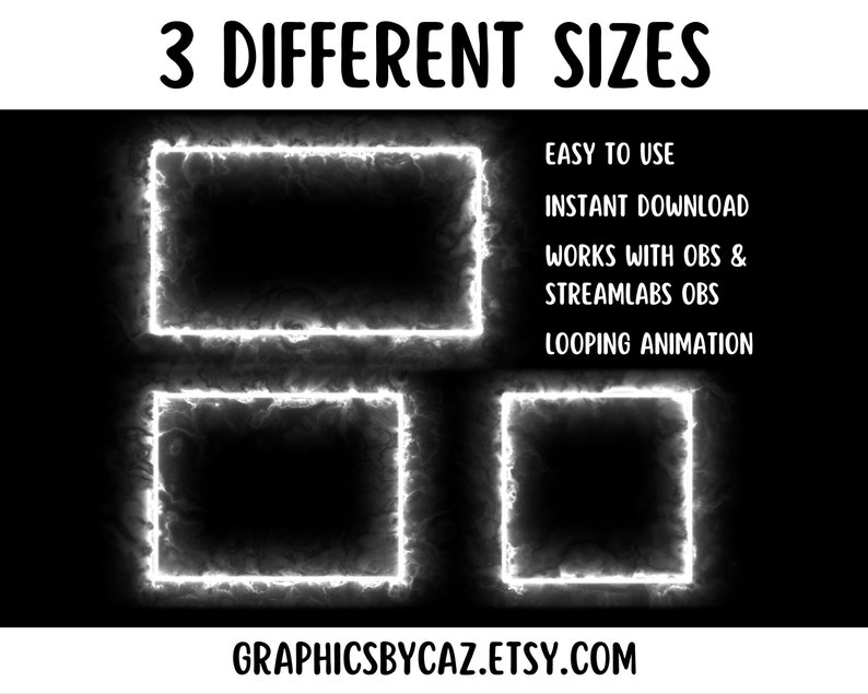 White Overlay Border | Animated Facecam Frames for Twitch and SLOBS ...