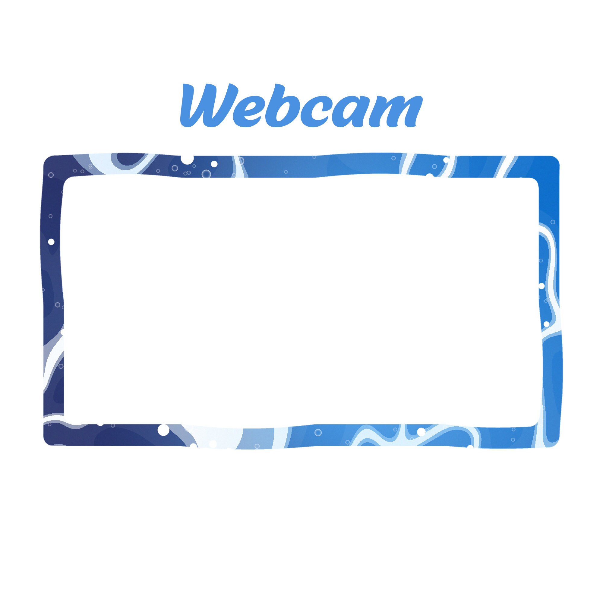 Ocean Waves Webcam Overlay Borders - Facecam, Gameframe & Stream Label ...