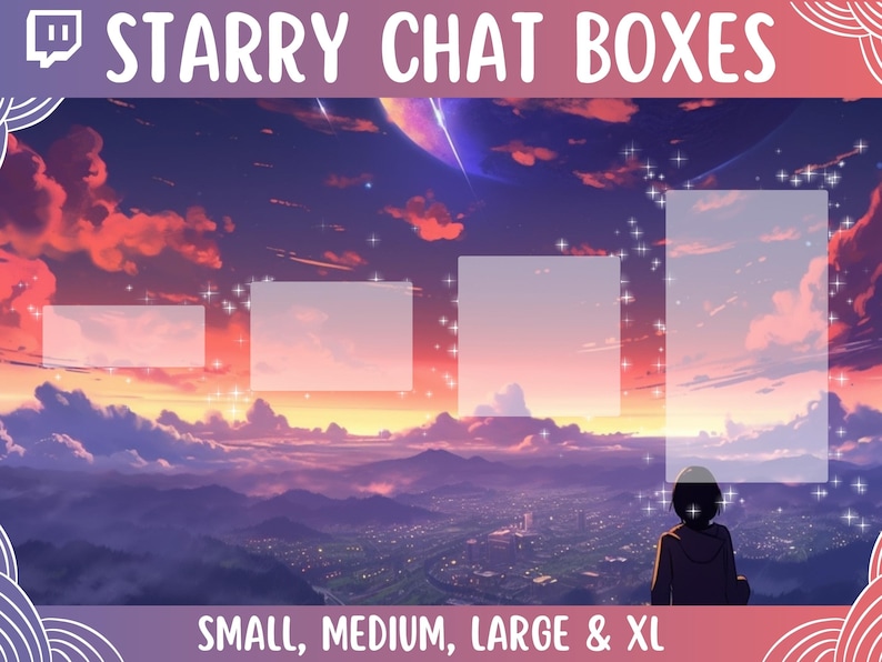 Starry Chat Boxes, Animated Chat Overlays for Streamers & Twitch - Etsy