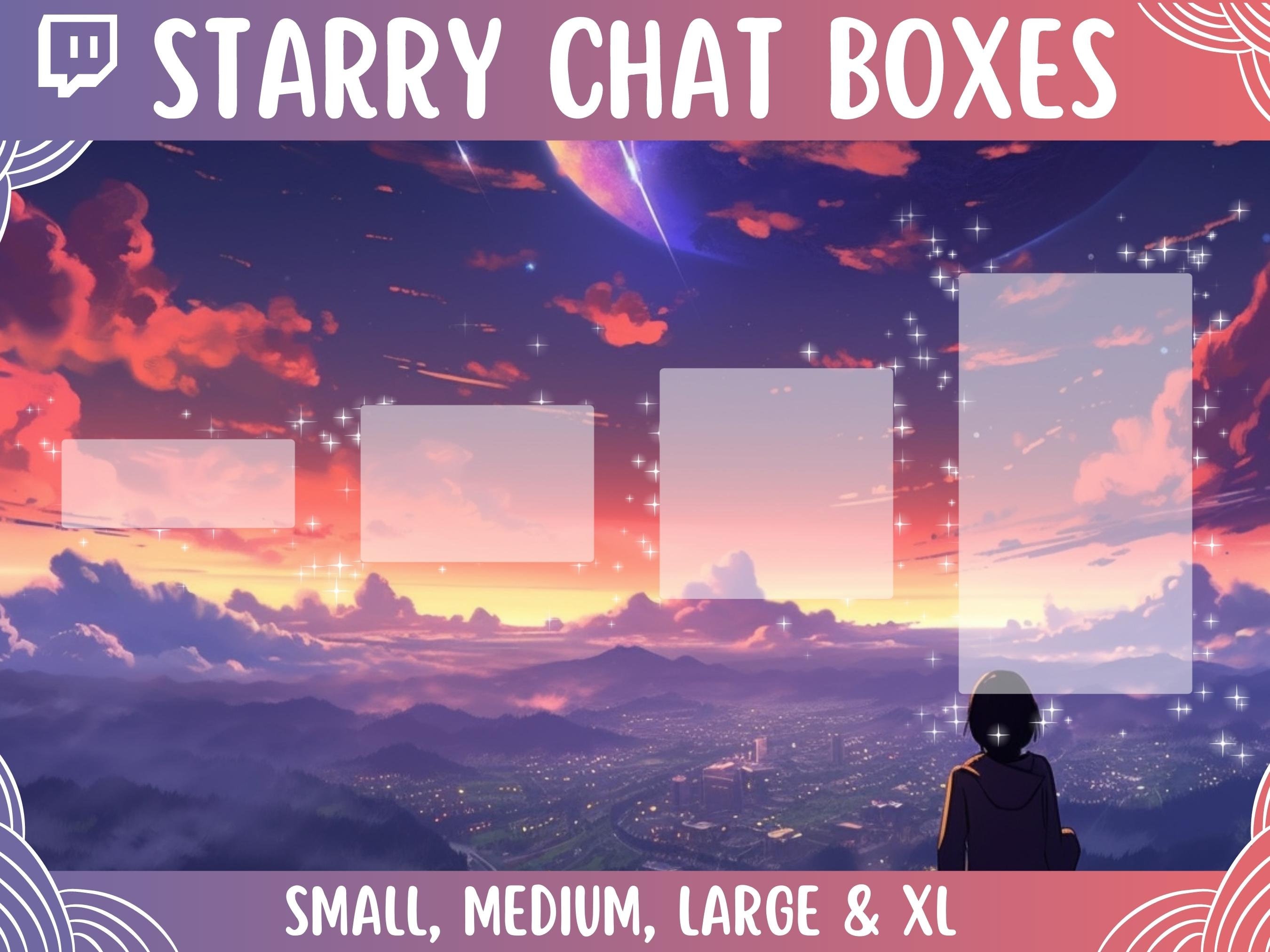 Starry Chat Boxes, Animated Chat Overlays for Streamers & Twitch - Etsy