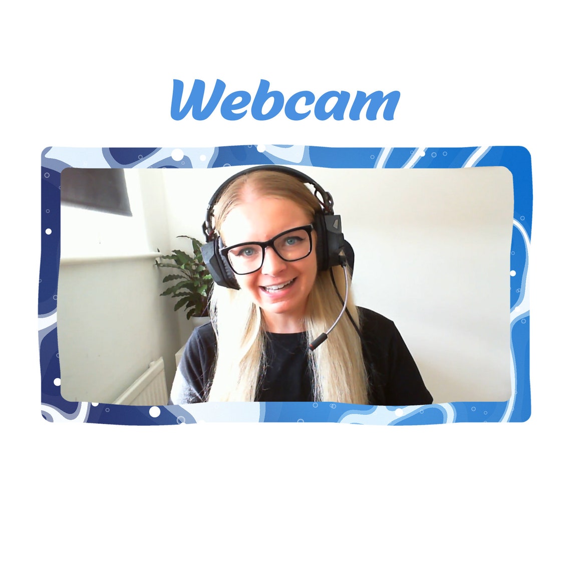 Ocean Waves Webcam Overlay Borders - Facecam, Gameframe & Stream Label ...