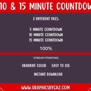 Stream Countdown Timer | Red Twitch Streamer Starting Countdown - Etsy