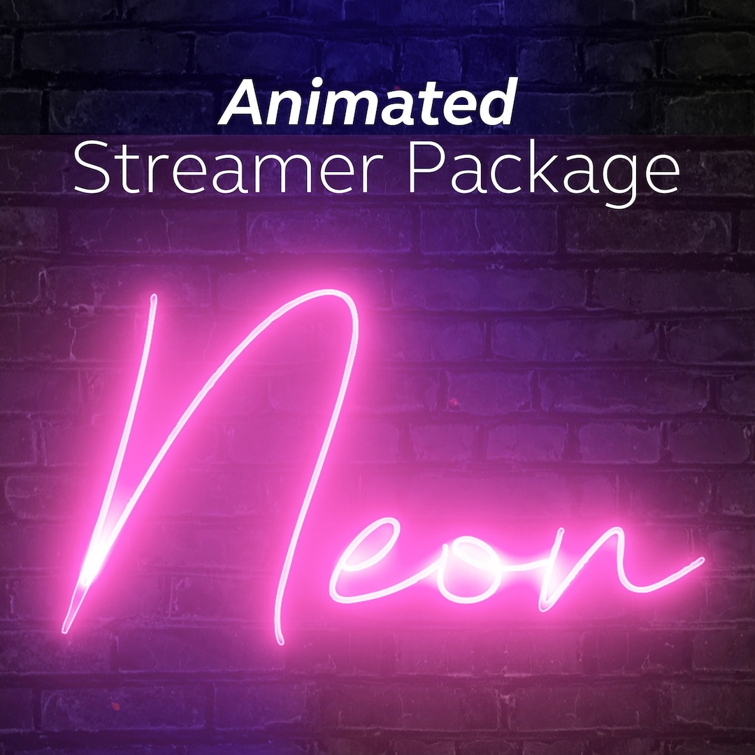 Animated Neon Pink Twitch Stream Overlay Package - Etsy