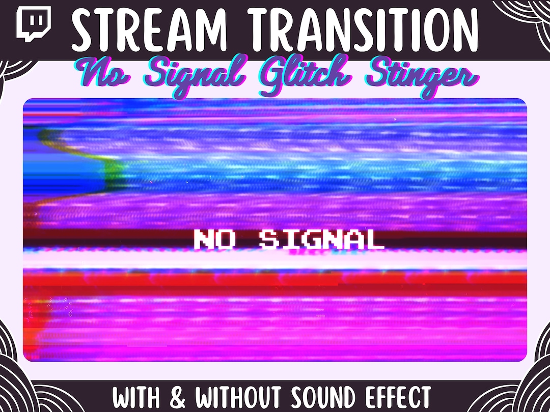 Creepy Glitch Stinger Transition: Horror Stream Overlay (webm) (PDF ...