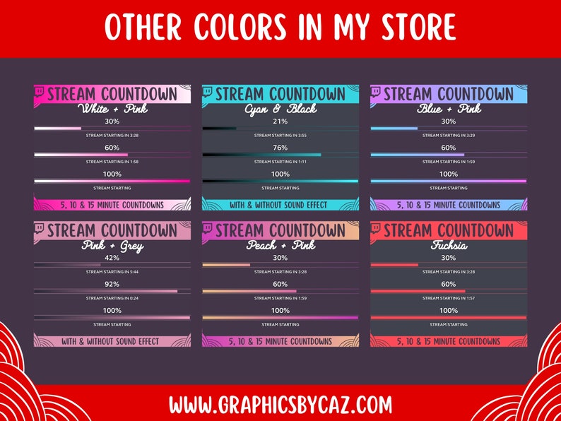 Stream Countdown Timer Red Twitch Streamer Starting Countdown (Download ...